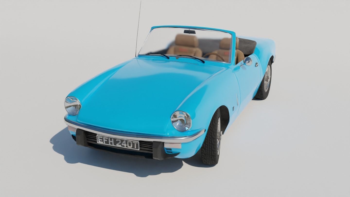 SpitFire 3D Rigged Car Full Auto Rig Fully customizable 3D model rigged ...