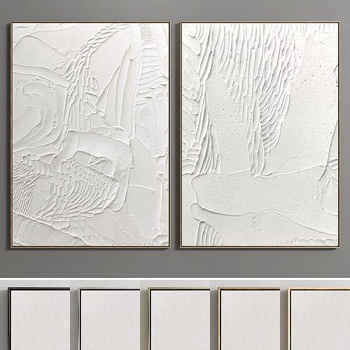 3D model Plaster Two Photo Frame 80 VR / AR / low-poly | CGTrader