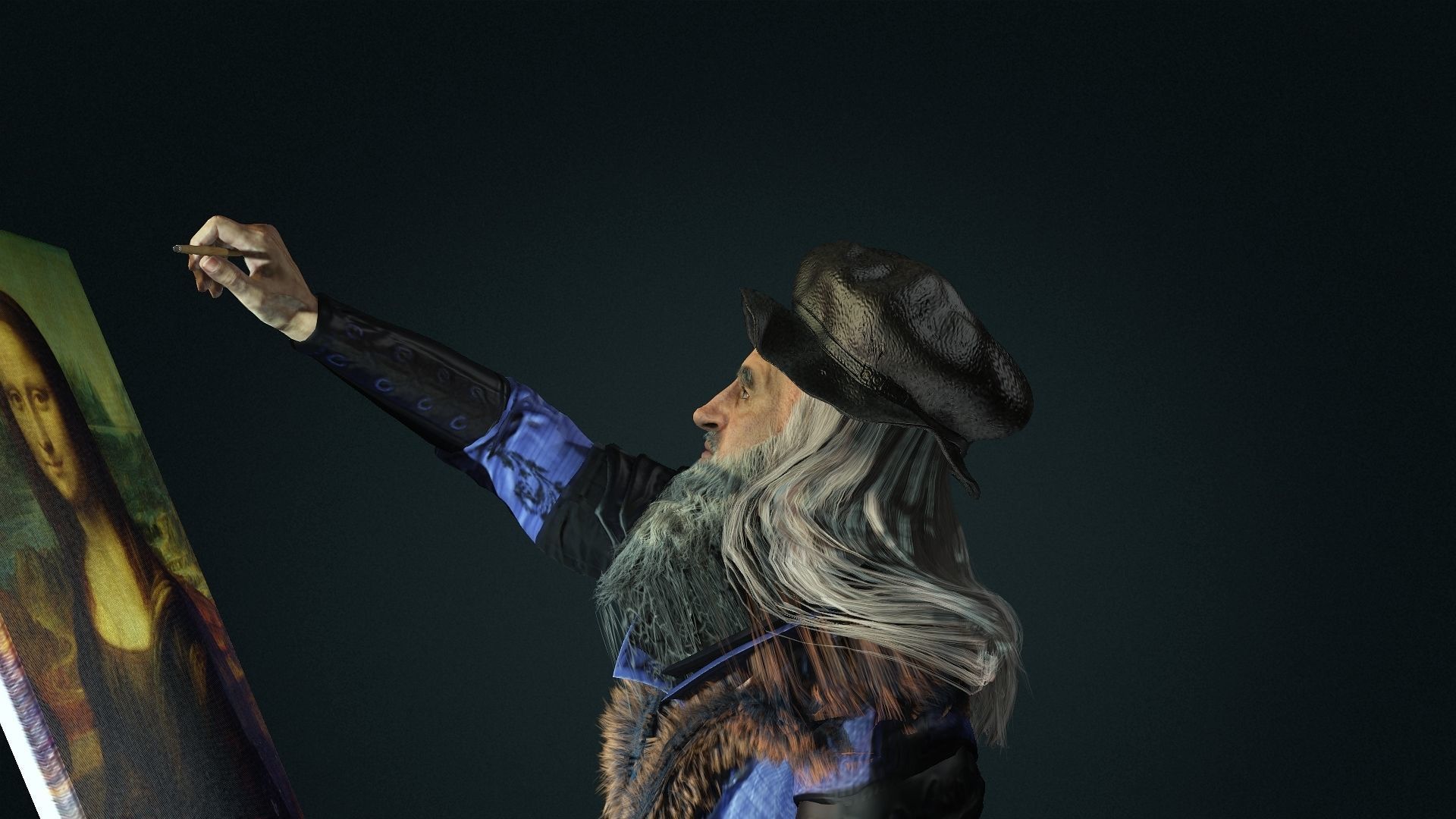 da Vinci High quality character full Rigged and Animated 3D model ...