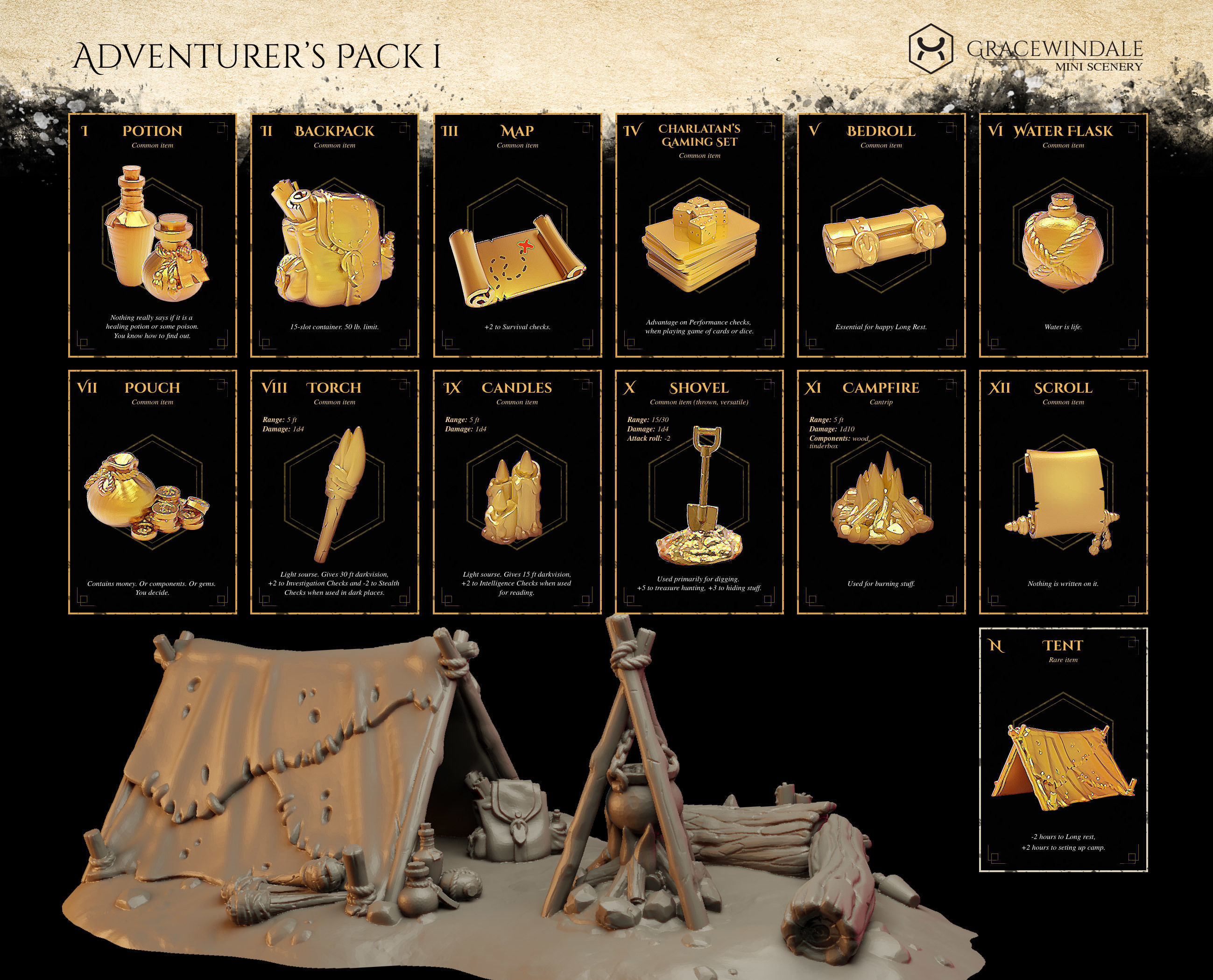 Adventurers Pack 3D model 3D printable | CGTrader