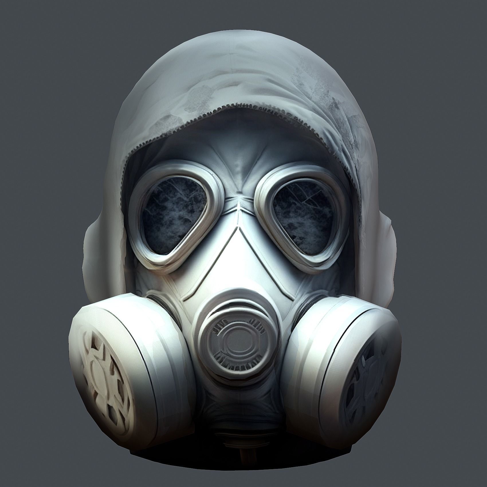 3D model helmet Gas mask 3d model military combat Low-poly VR / AR ...