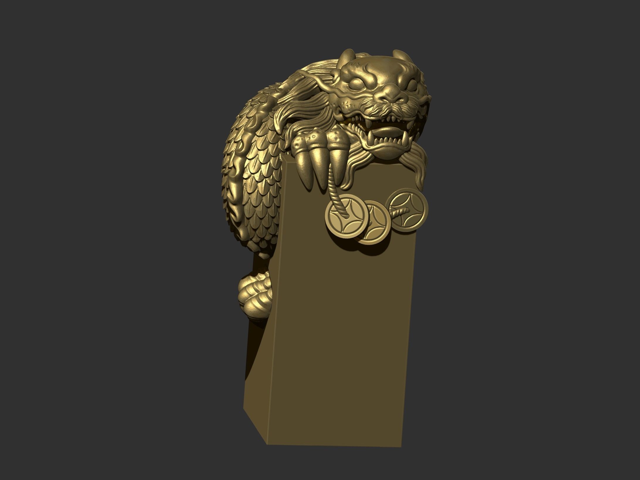 dragon statue 3D model 3D printable | CGTrader