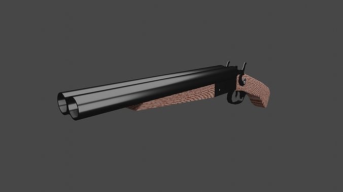 3D model Double Barrel Shotgun VR / AR / low-poly | CGTrader