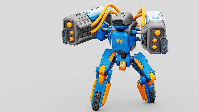 MILITARY BOT B-450 RIGGED 3D model rigged | CGTrader