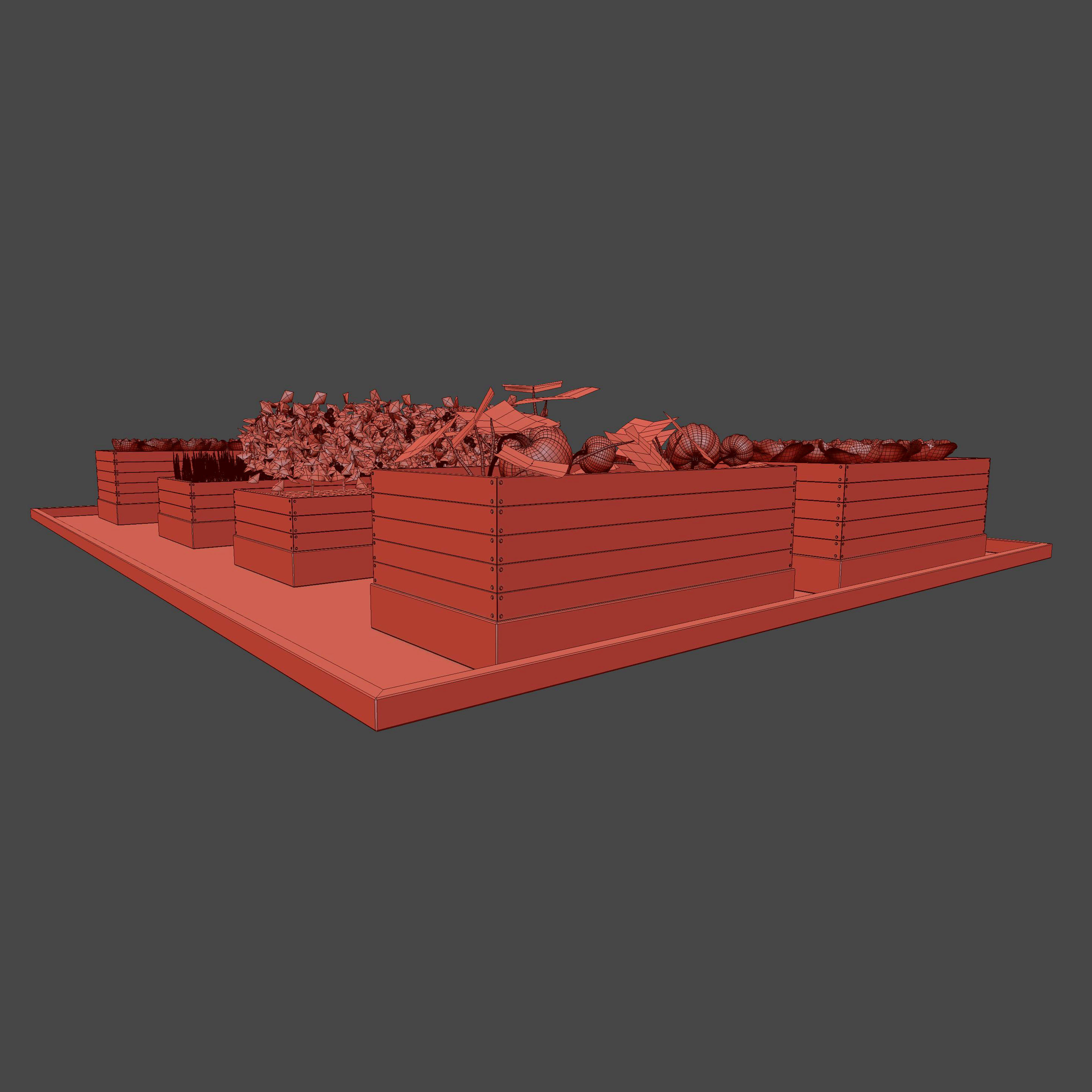 Kitchen garden 3D model | CGTrader