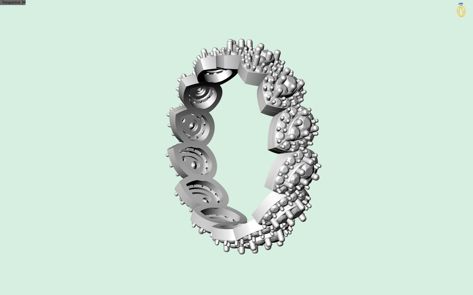 PEAR SHAPE BAND in several sizes 3D model 3D printable | CGTrader