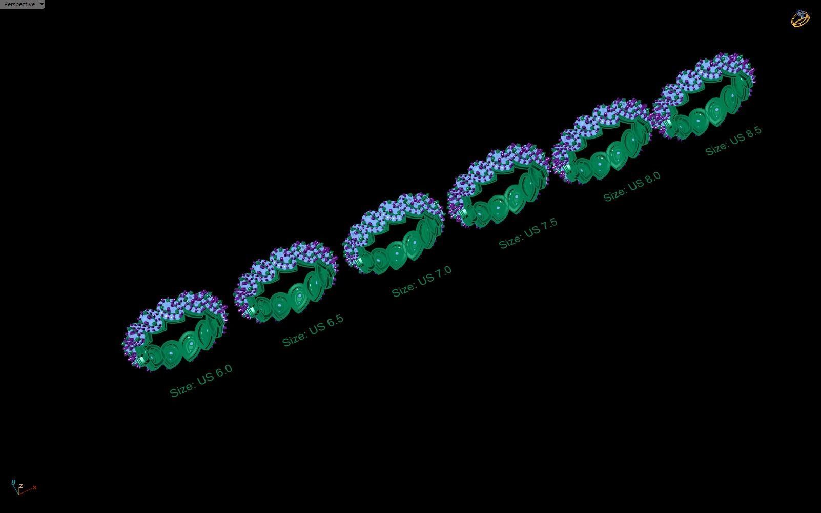 PEAR SHAPE BAND in several sizes 3D model 3D printable | CGTrader