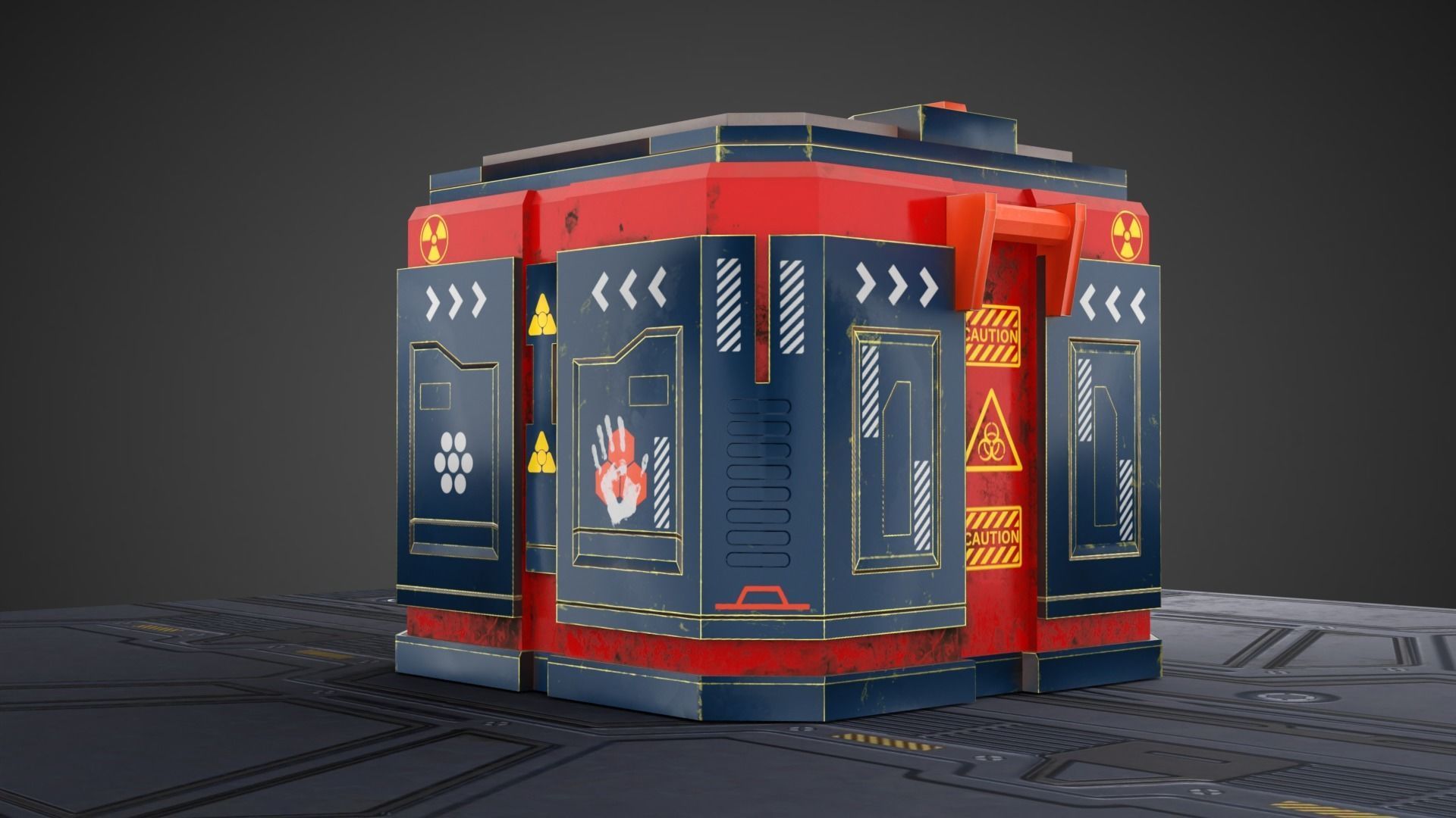 3D model Sci Fi Stylized Spaceship Box VR / AR / low-poly | CGTrader