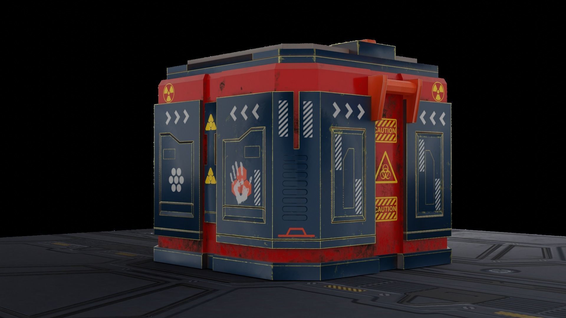 3D model Sci Fi Stylized Spaceship Box VR / AR / low-poly | CGTrader