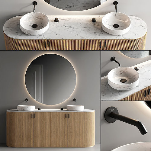 Inbani Grate Vanity Unit Set 9 3D model | CGTrader