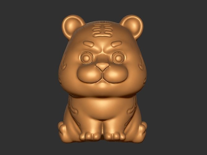 baby tiger 3D model 3D printable | CGTrader