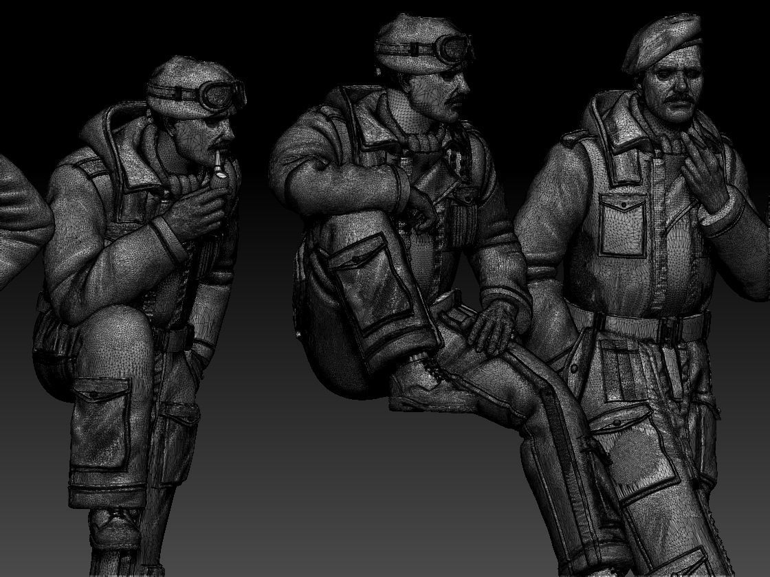 British tank crew 3D model 3D printable | CGTrader