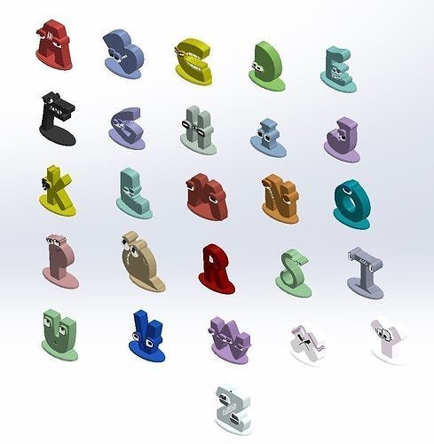 Alphabet lore 3D model 3D printable | CGTrader