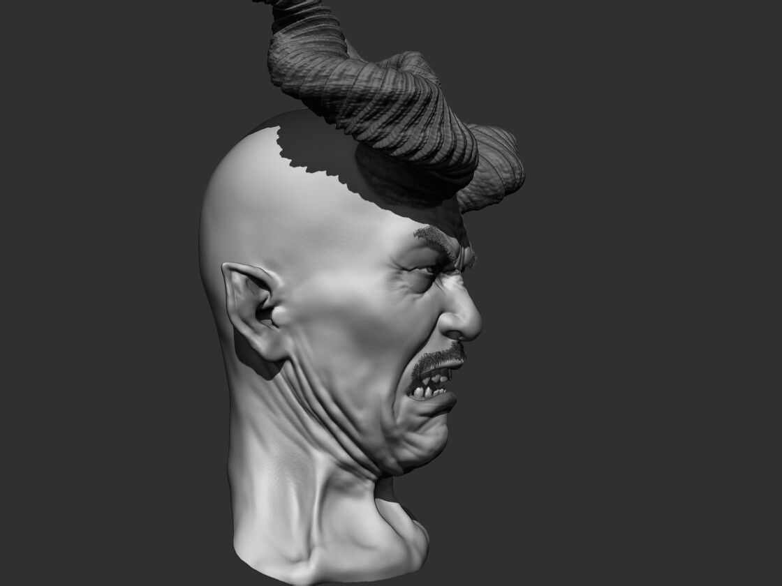 Demon Head free 3D model | CGTrader