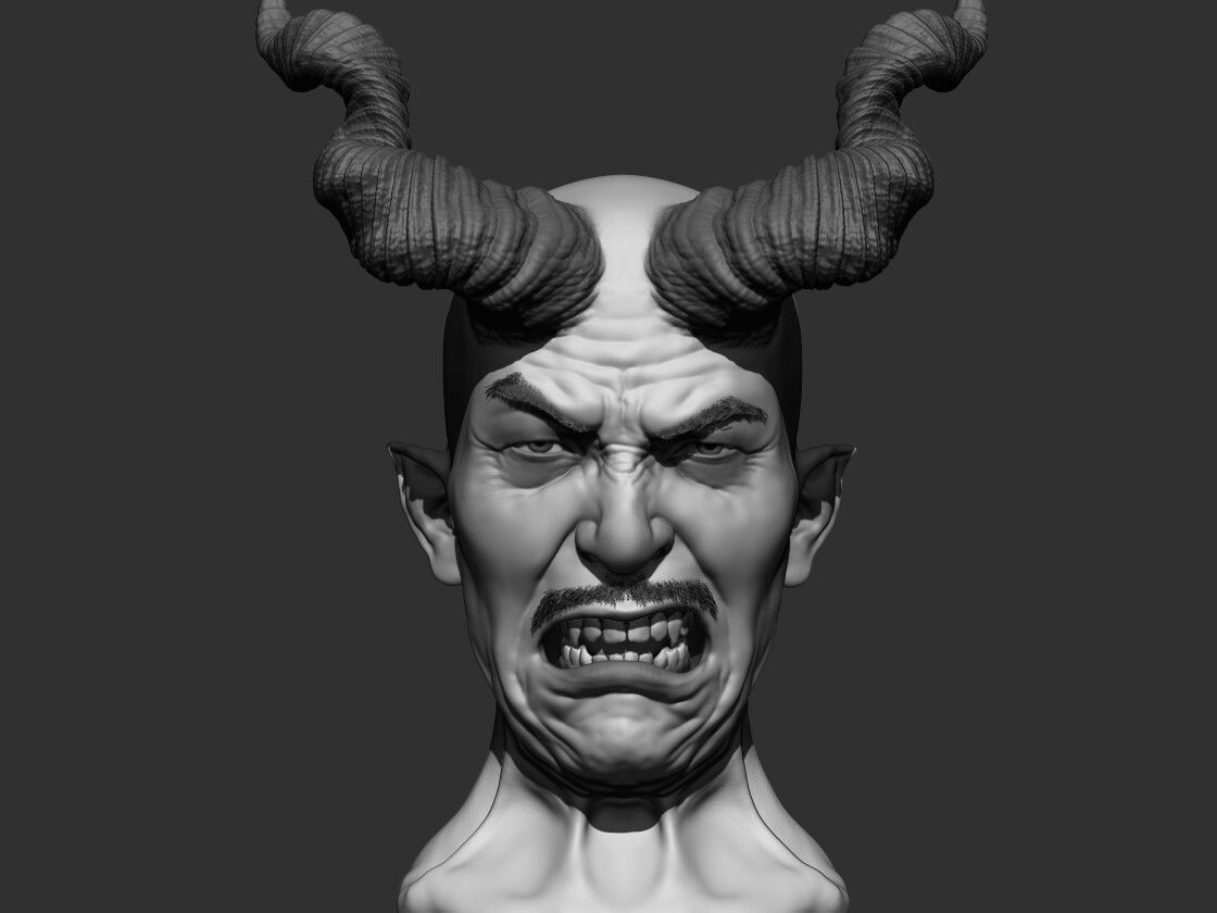 Demon Head free 3D model | CGTrader