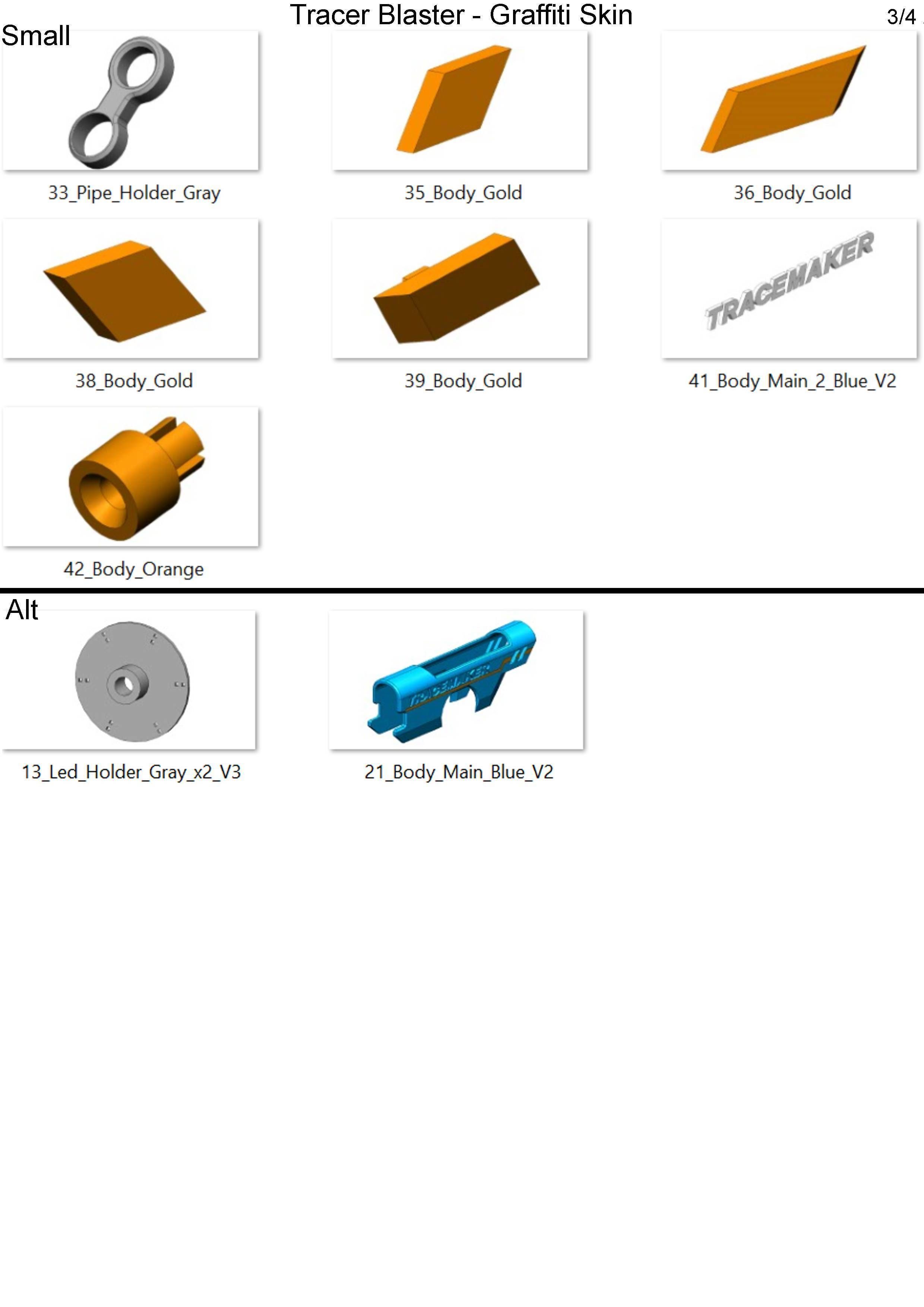 Tracer Graffiti Skin Blaster - Overwatch - Commercial - STL 3D model 3D ...