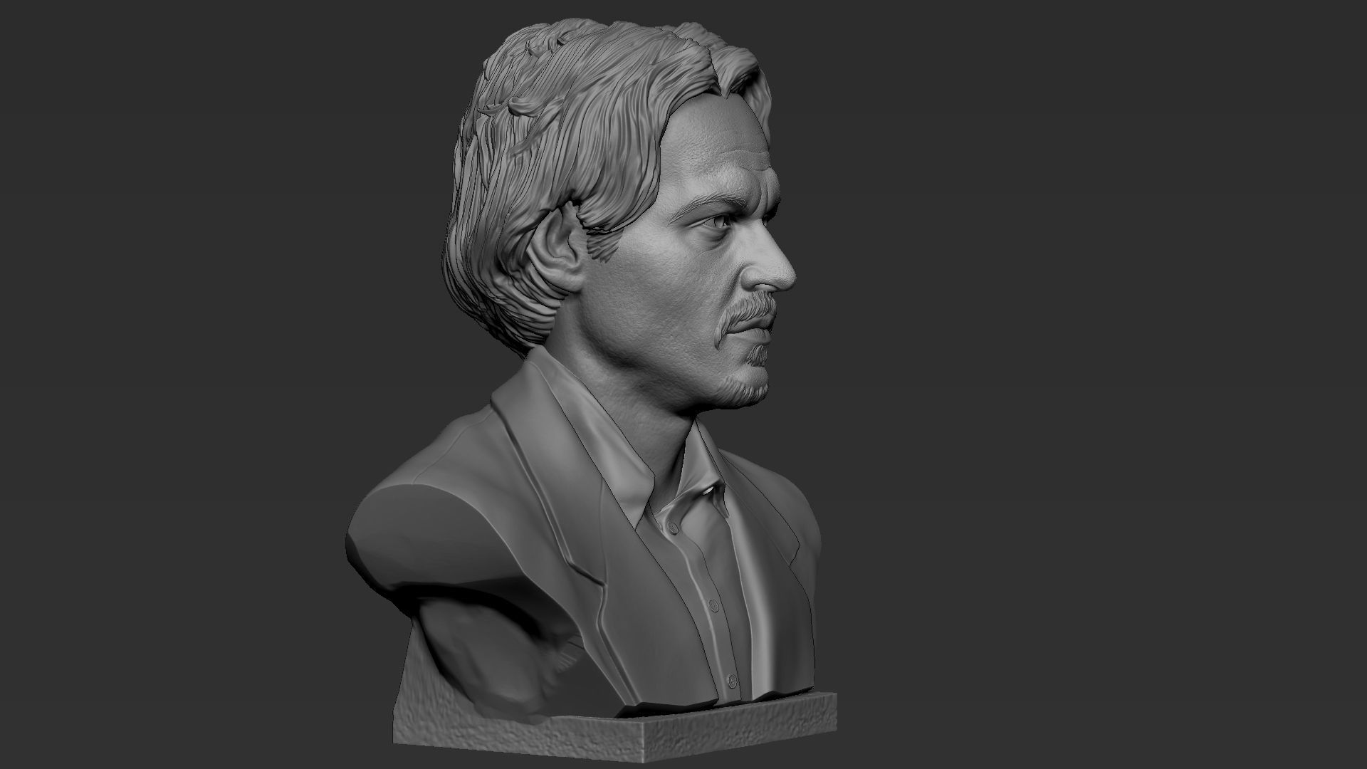 Johnny Depp 3D model 3D printable | CGTrader