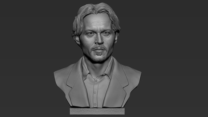 Johnny Depp 3D model 3D printable | CGTrader