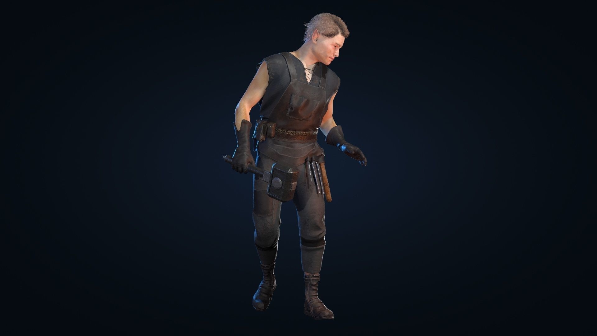 3D model Elf Blacksmith VR / AR / low-poly | CGTrader