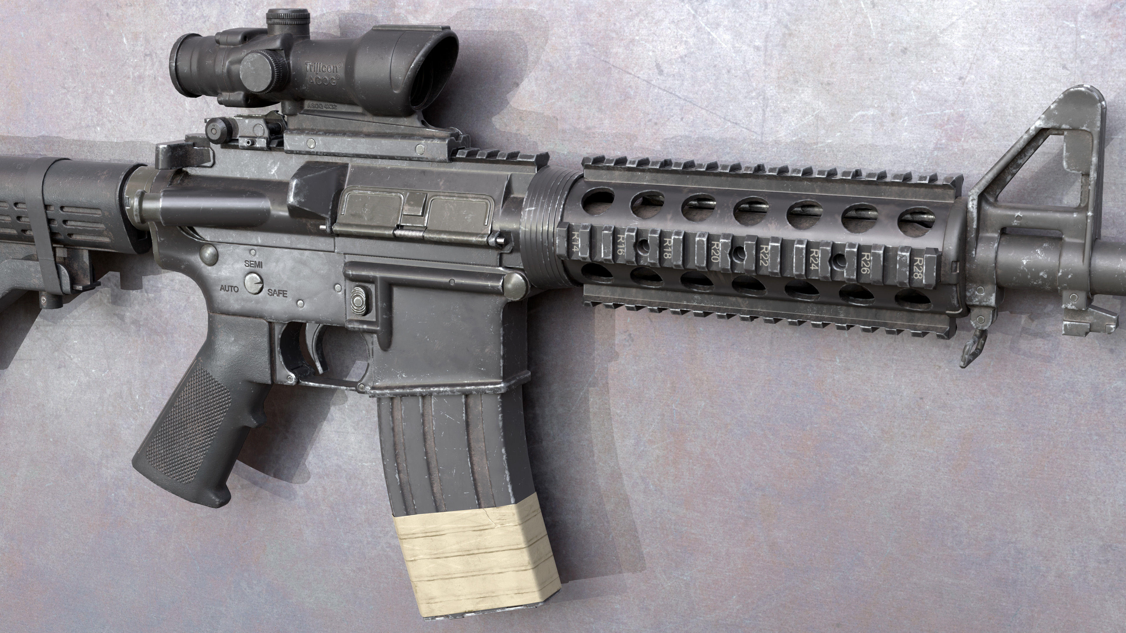 3D model M4 Carbine VR / AR / low-poly | CGTrader