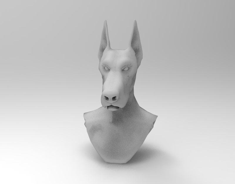 3D model Dobermann Dog head VR / AR / low-poly | CGTrader