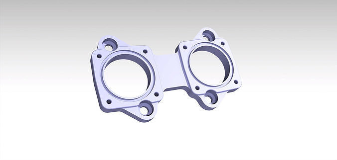 Flange Adapter From Weber DCOE 45 Intake Manifold To 46x46 ITBs 3D ...