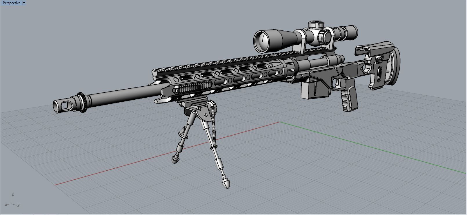 M2010 Enhanced Sniper Rifle rough model 3D model | CGTrader