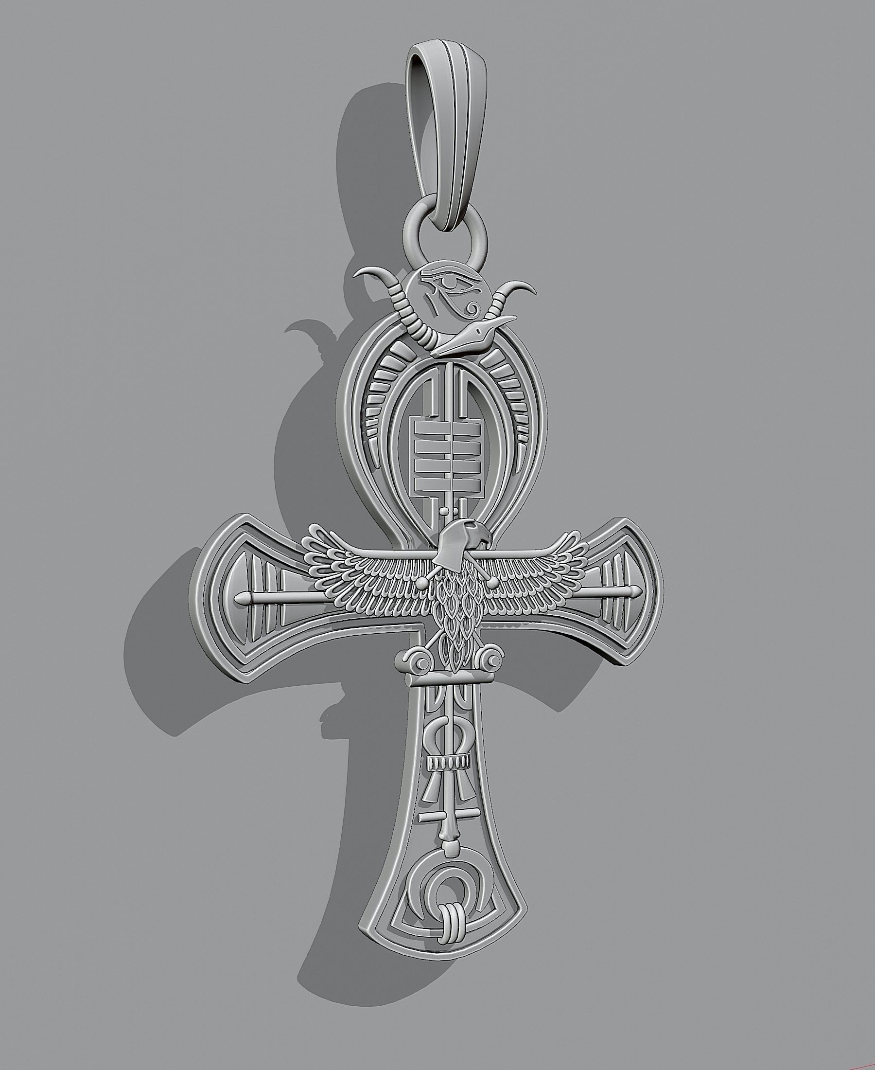 Cross egyptian symbol Ankh 3D model | CGTrader