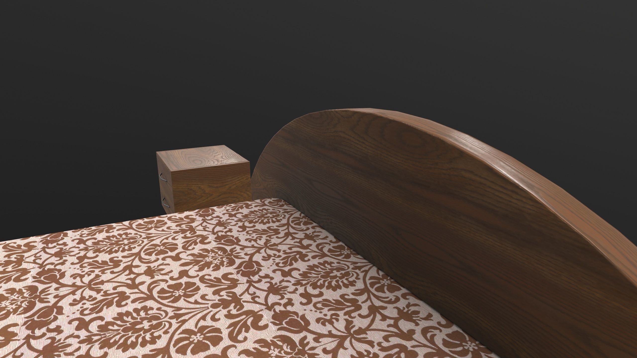 3D model Wooden Bed AR VR Lowpoly PBR VR / AR / low-poly | CGTrader