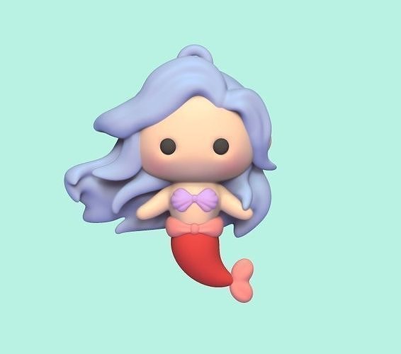Little Mermaid 3D model 3D printable | CGTrader