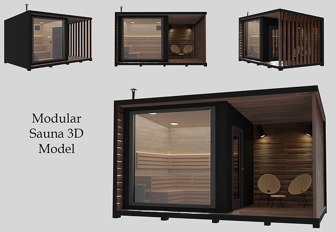 Small modular sauna bathouse 3D model 3D model | CGTrader