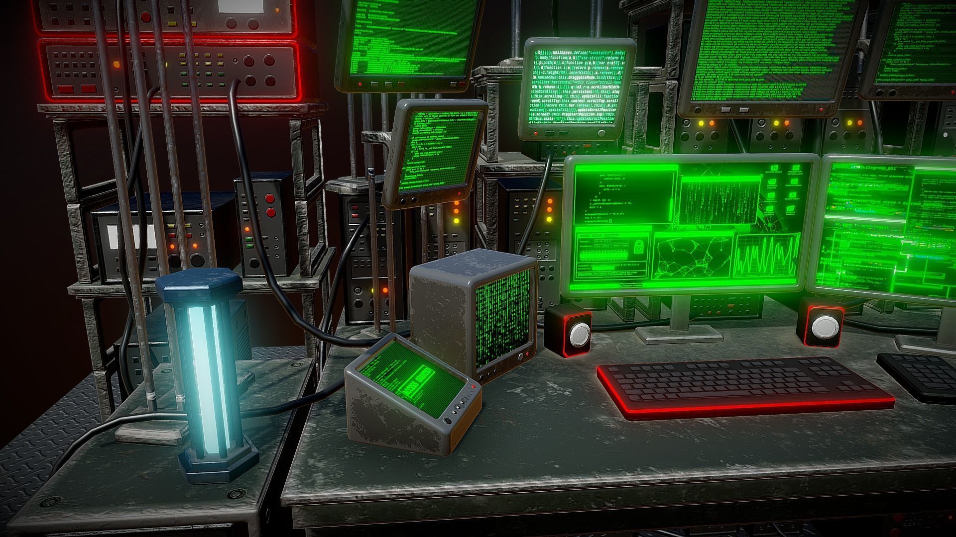 3D model Retro Computer Workstation VR / AR / low-poly | CGTrader