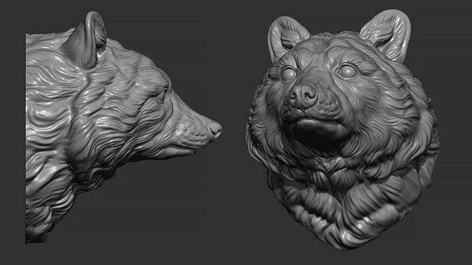 Raccoon head 3D model 3D printable | CGTrader