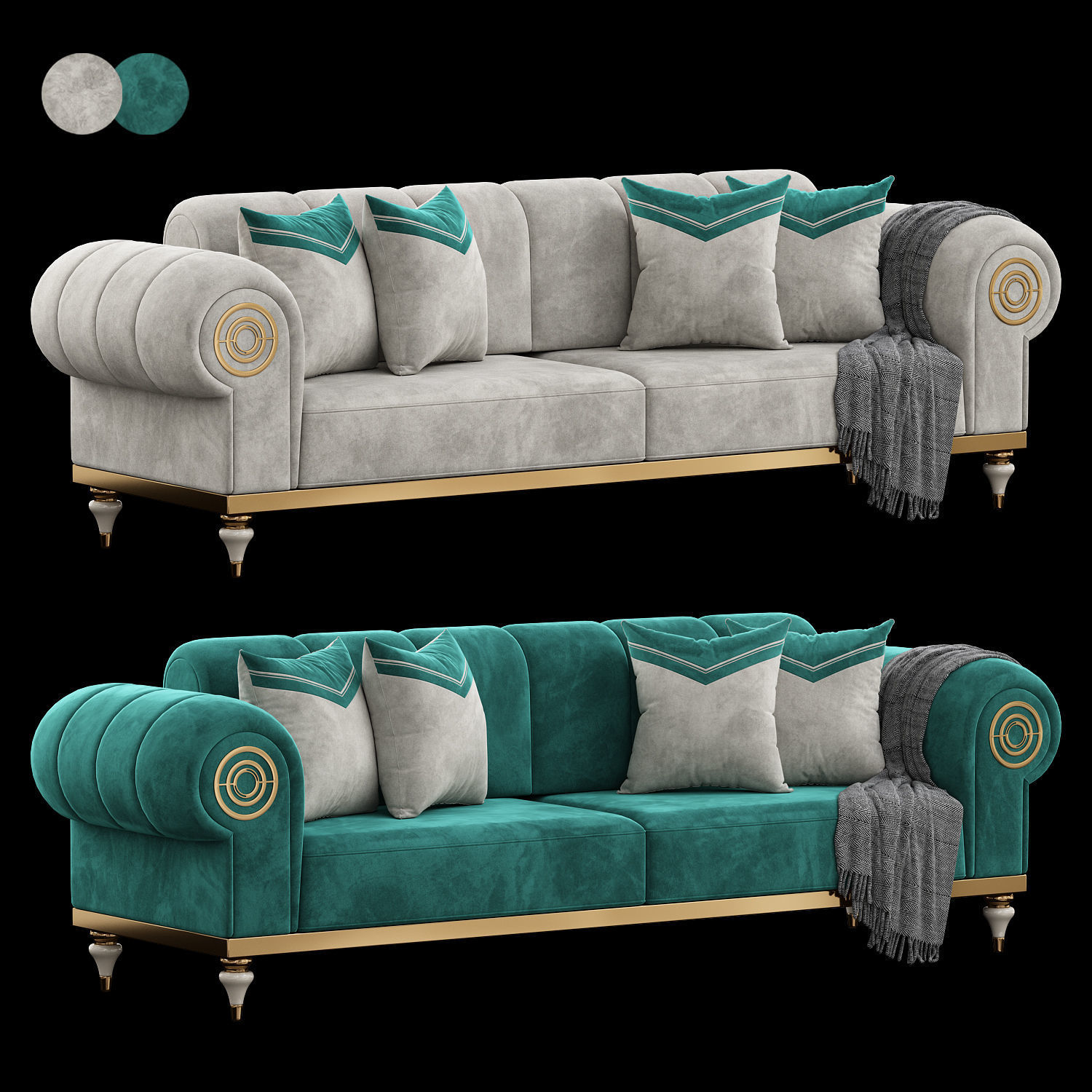 Perla Sofa 3D model | CGTrader