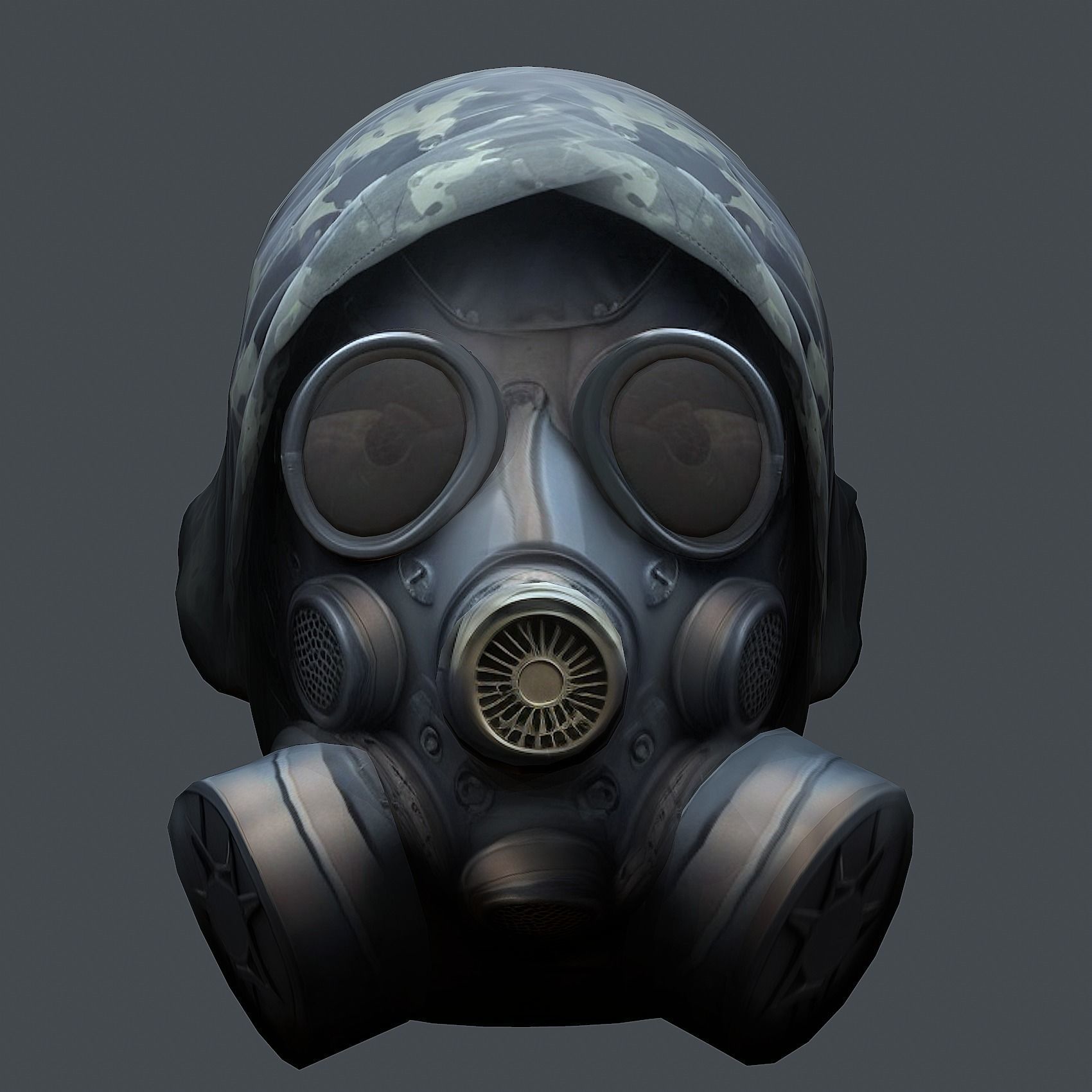 3D model Gas mask helmet 3d model military combat Low-poly VR / AR ...