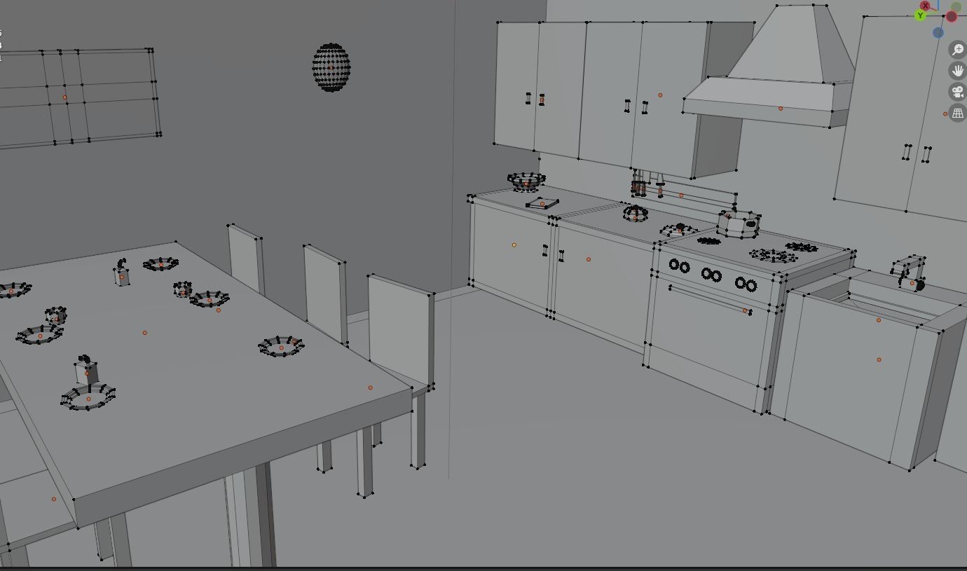Kitchen room free VR / AR / low-poly 3D model | CGTrader