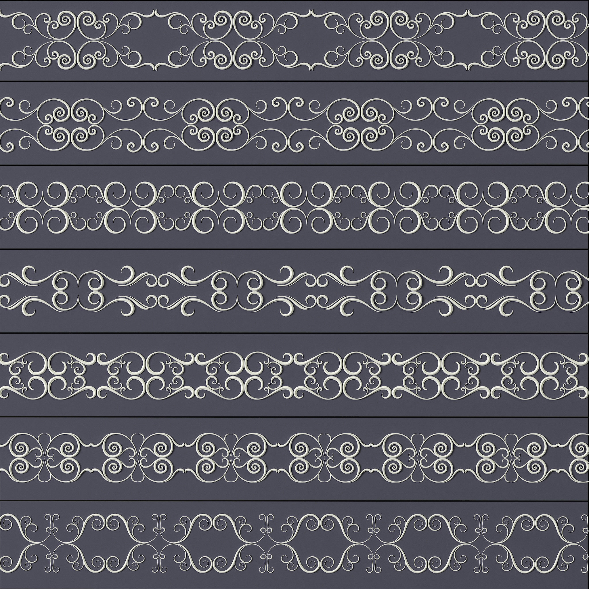 407 Floral Ornament Brushes 4K Alphas and 3D Models- VOL 02 3D model ...