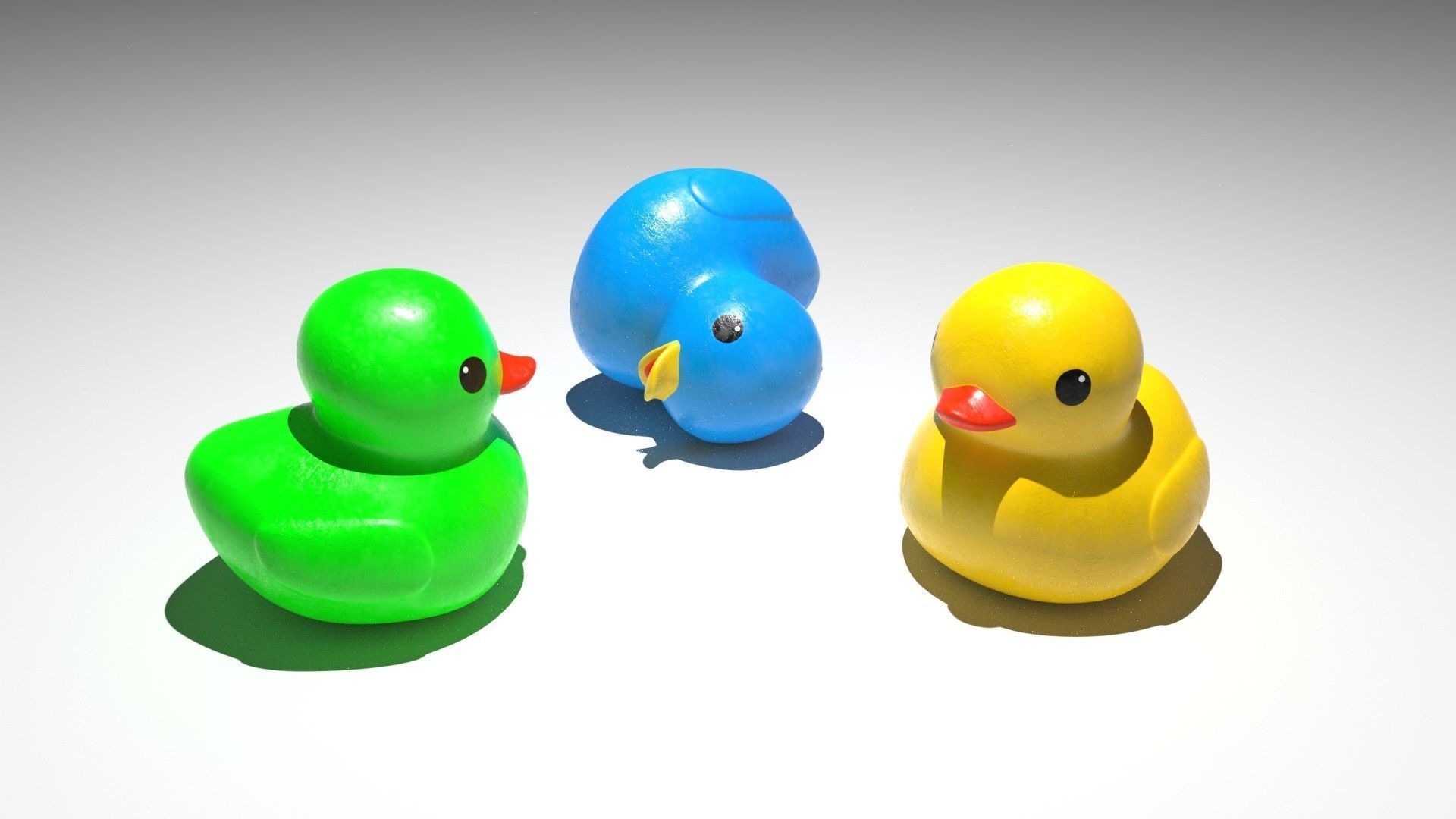 3 Rubber ducks 3D model | CGTrader