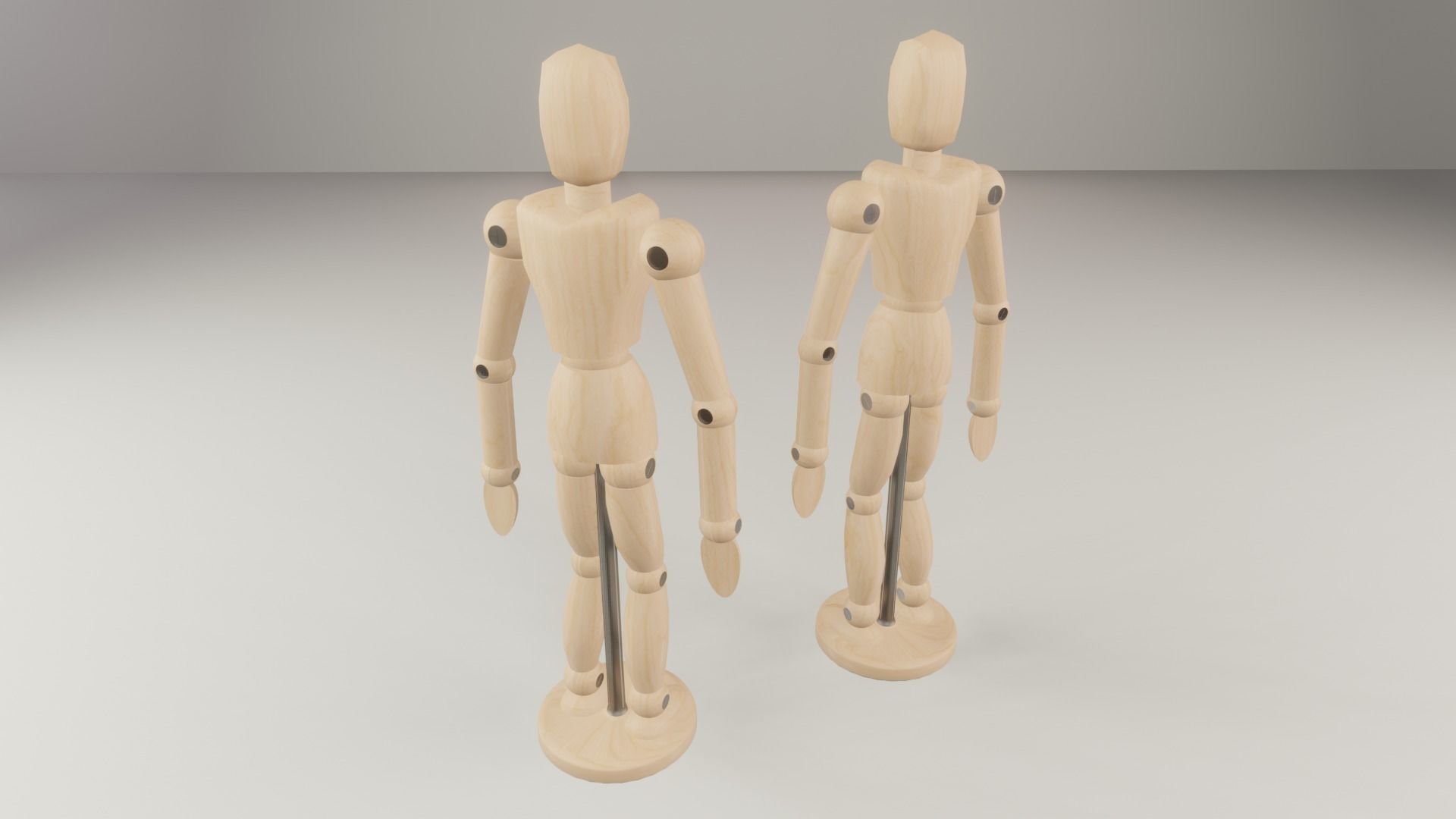 3D model 3D Wooden Mannequin VR / AR / low-poly | CGTrader