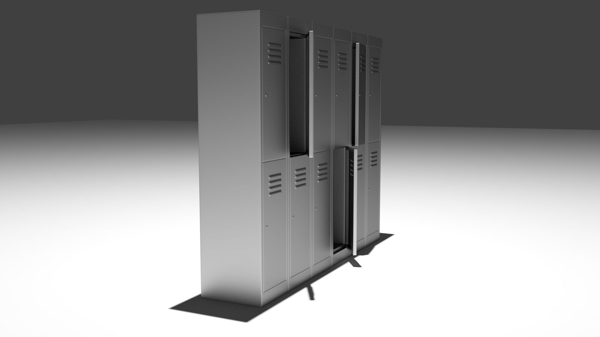 Steel lockers 3D model | CGTrader