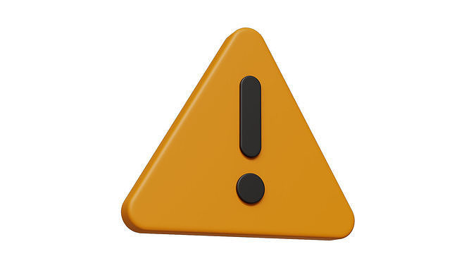 3D model Warning sign VR / AR / low-poly | CGTrader