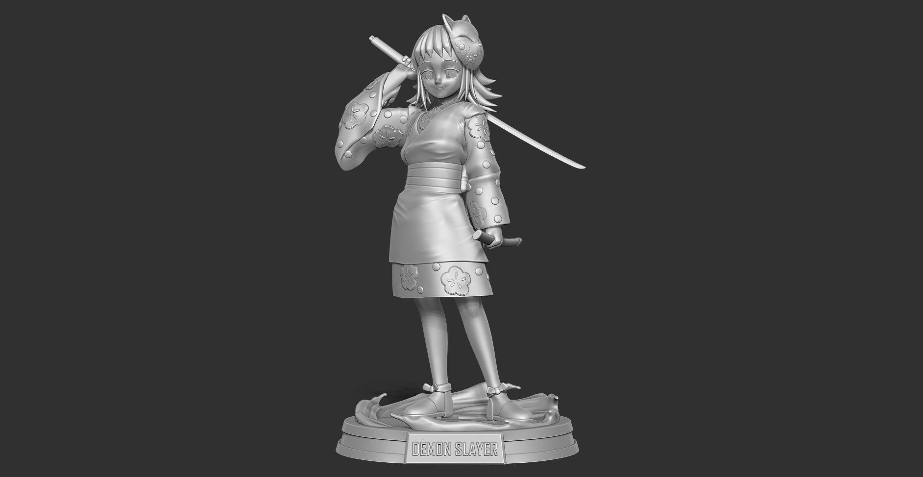 Makomo - Demon Slayer Fanart 3D model 3D printable | CGTrader