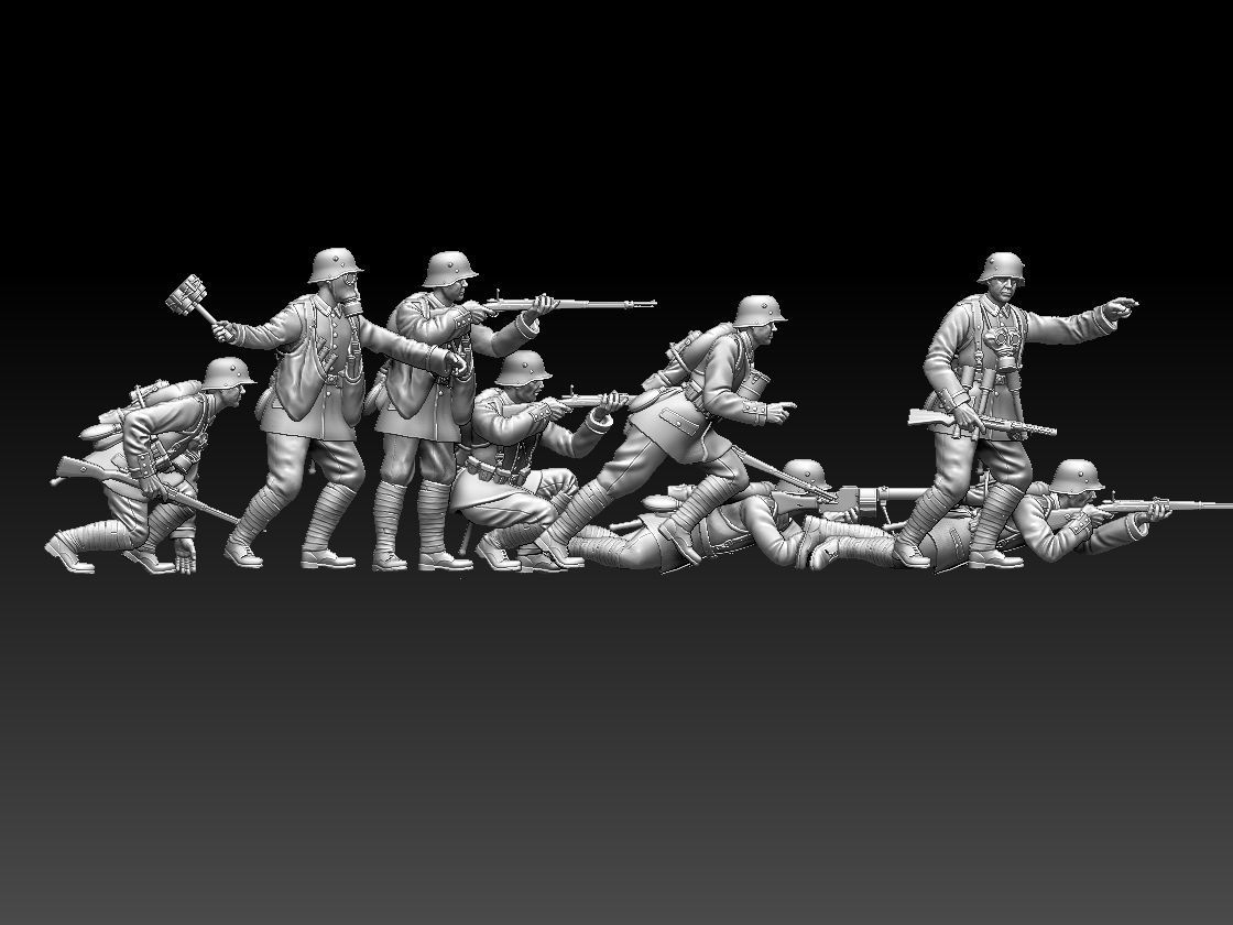German soldier WW1 3D model 3D printable | CGTrader