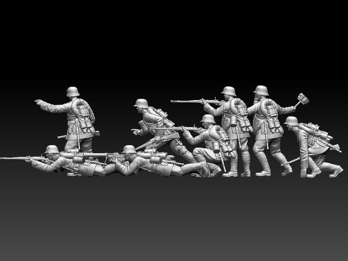 German soldier WW1 3D model 3D printable | CGTrader