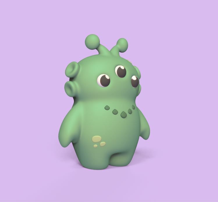 Little Alien 3D model 3D printable | CGTrader