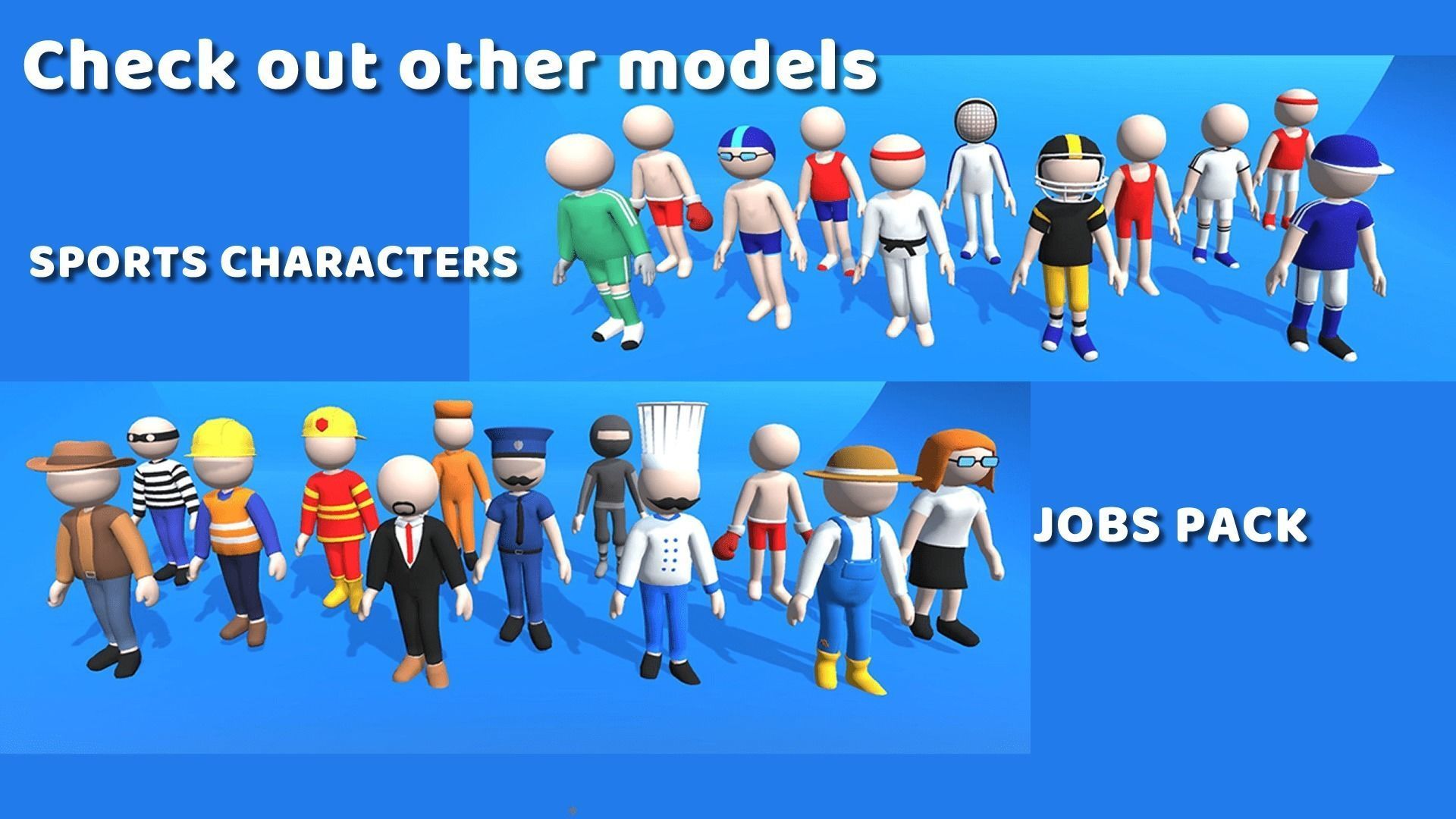 3D model Lowpoly Characters-Cartoon Rigged Characters -Facial ...