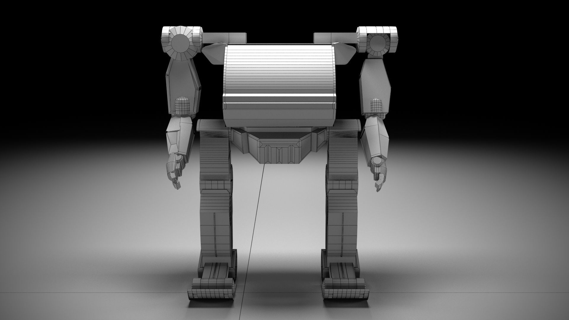 Game Ready Low Poly Robot silver 3D model | CGTrader