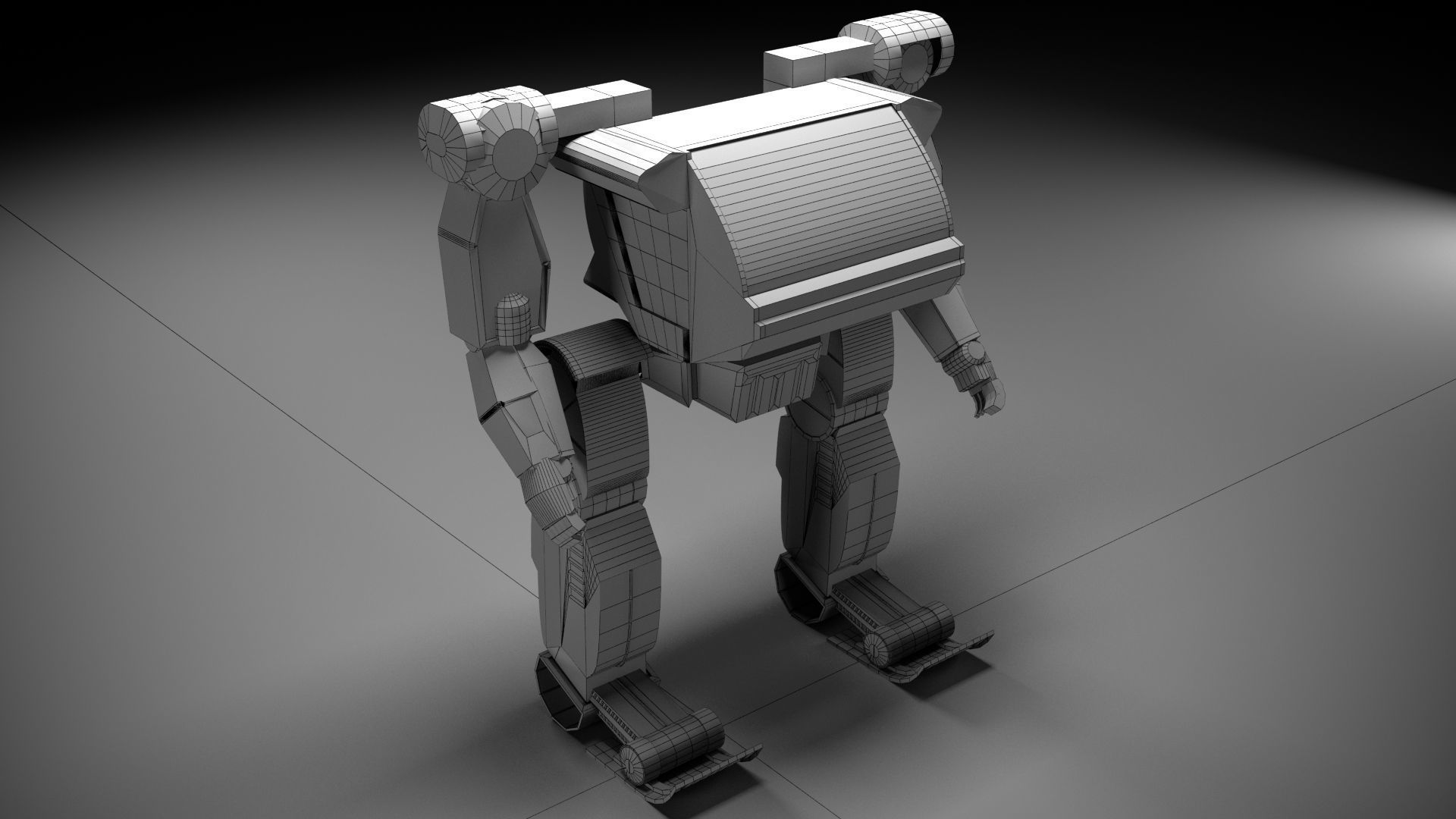 Game Ready Low Poly Robot silver 3D model | CGTrader