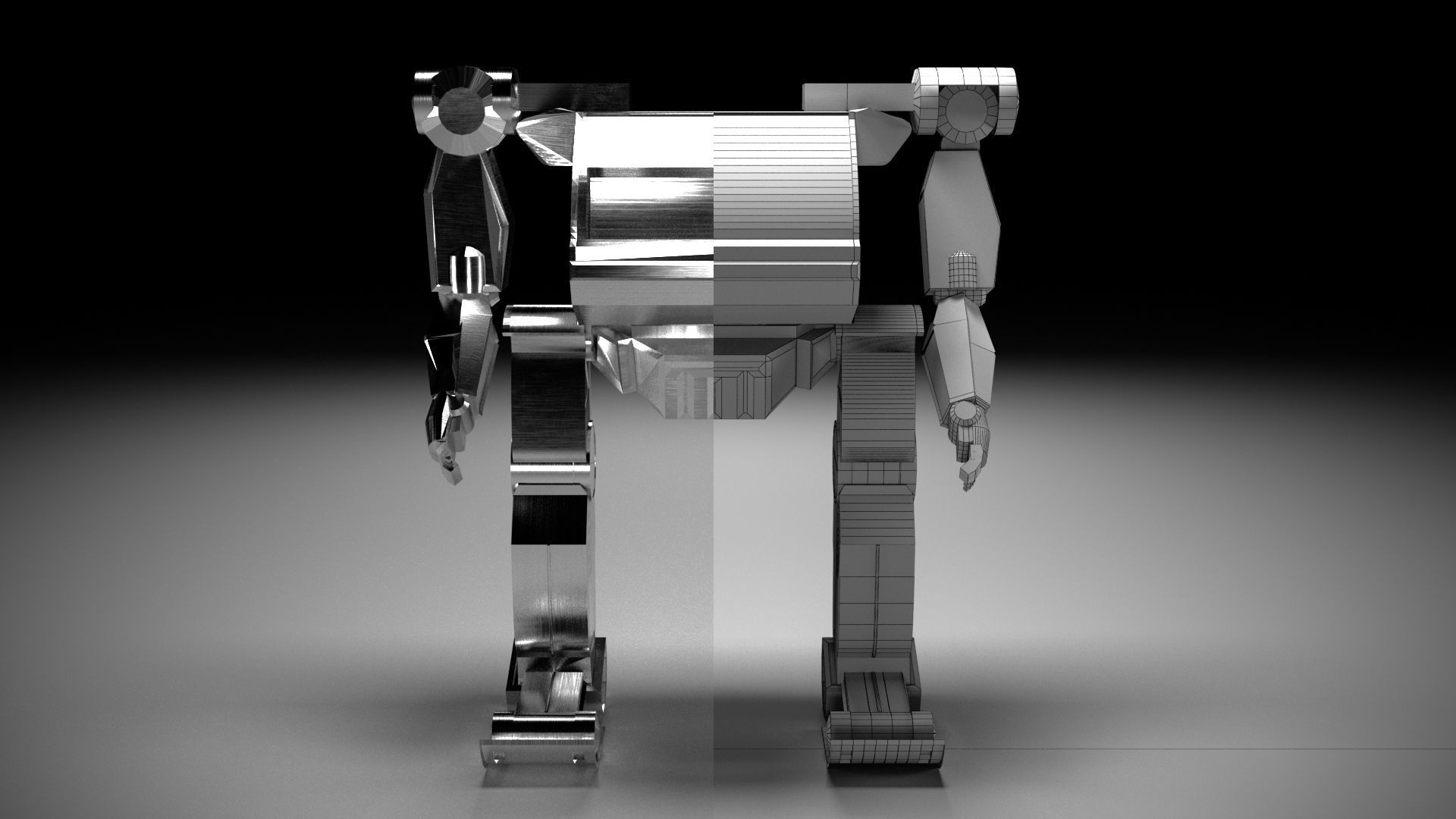 Game Ready Low Poly Robot silver 3D model | CGTrader