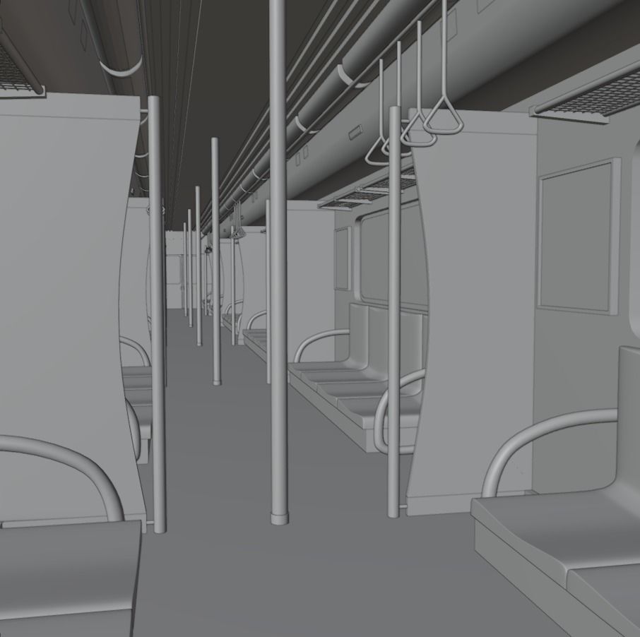 Blender Metro interior 3D model | CGTrader